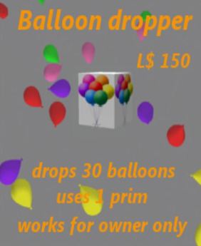 Second Life Marketplace - Dianne Melson's balloon dropper